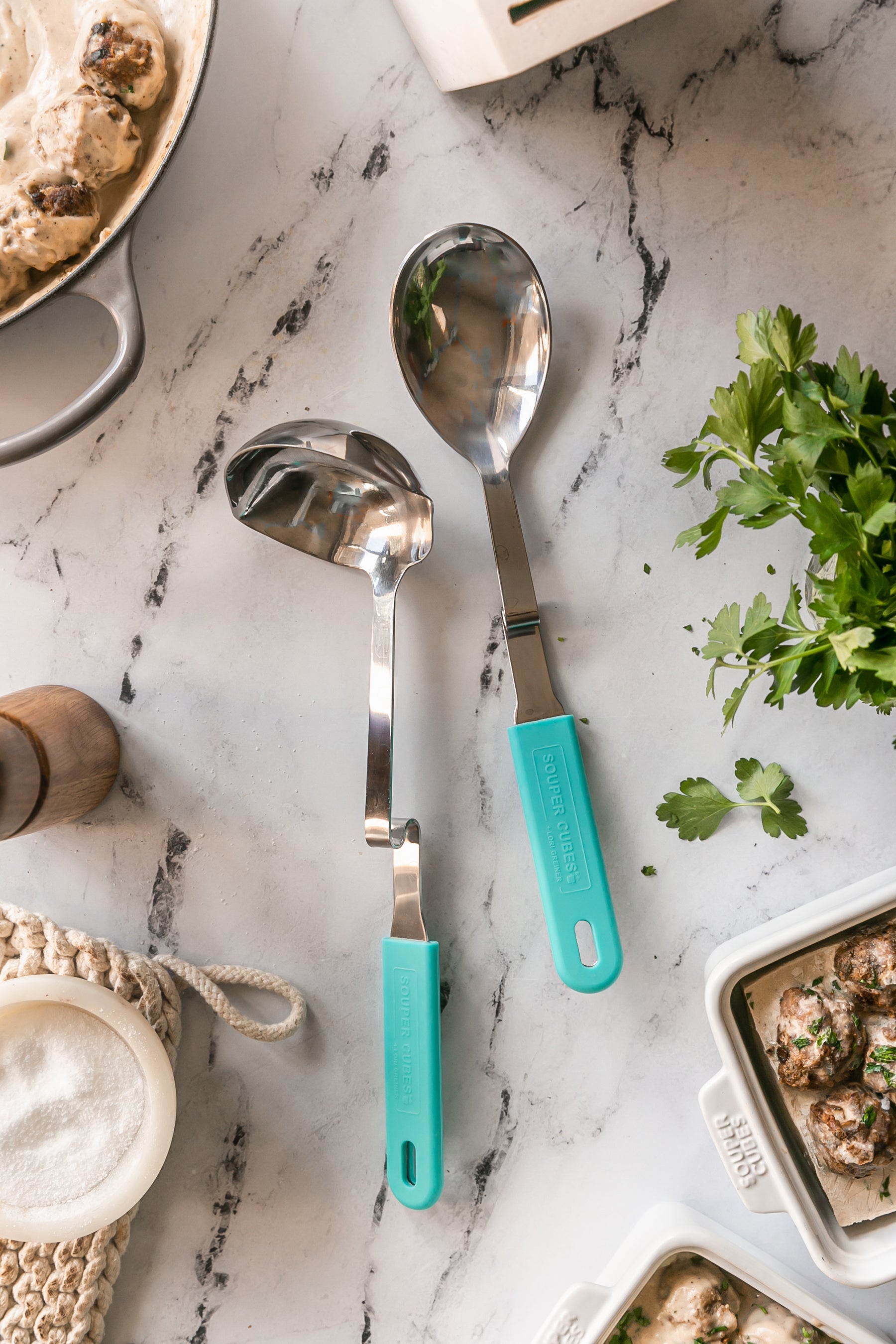 No Mess Ladle & Serving Spoon - No Mess Pot Rests – Souper Cubes®